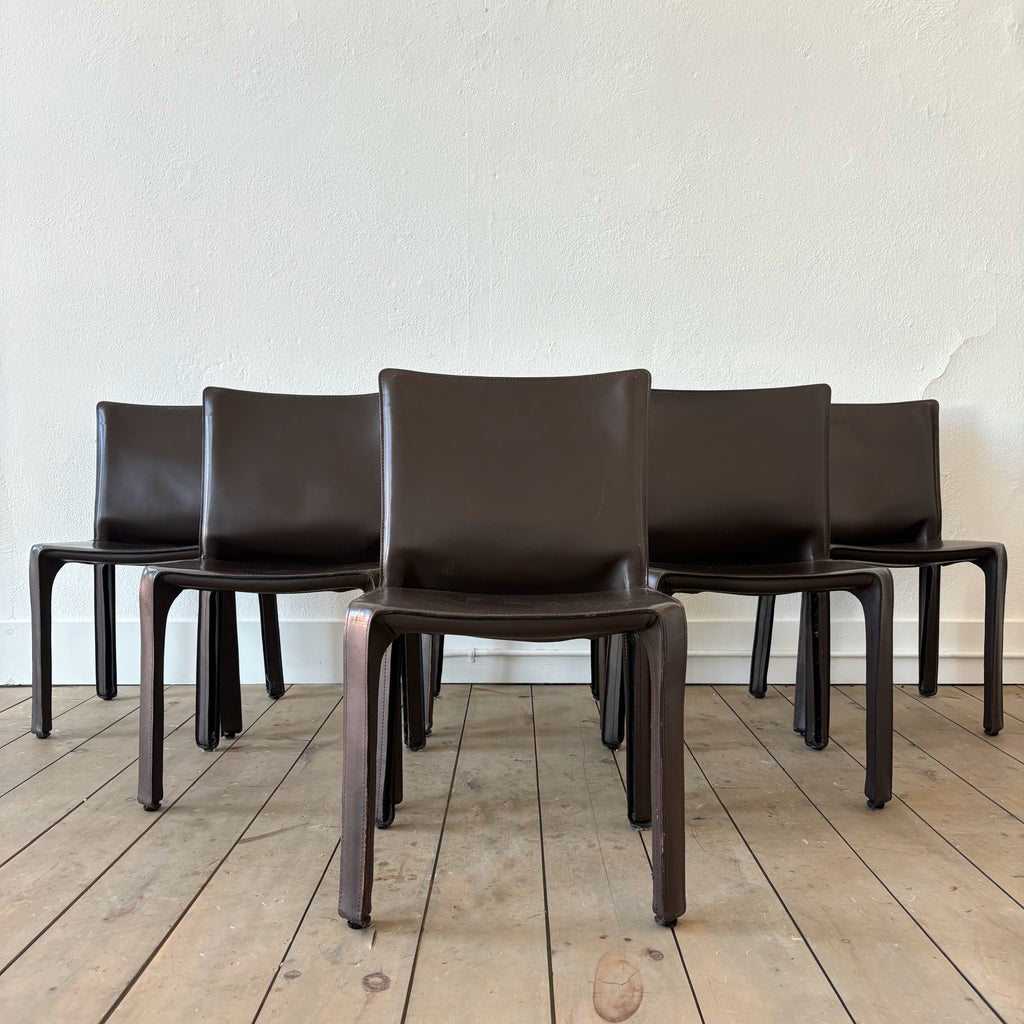 Set of Six Cab Chairs by Mario Bellini for Cassina – McKenzie Dove